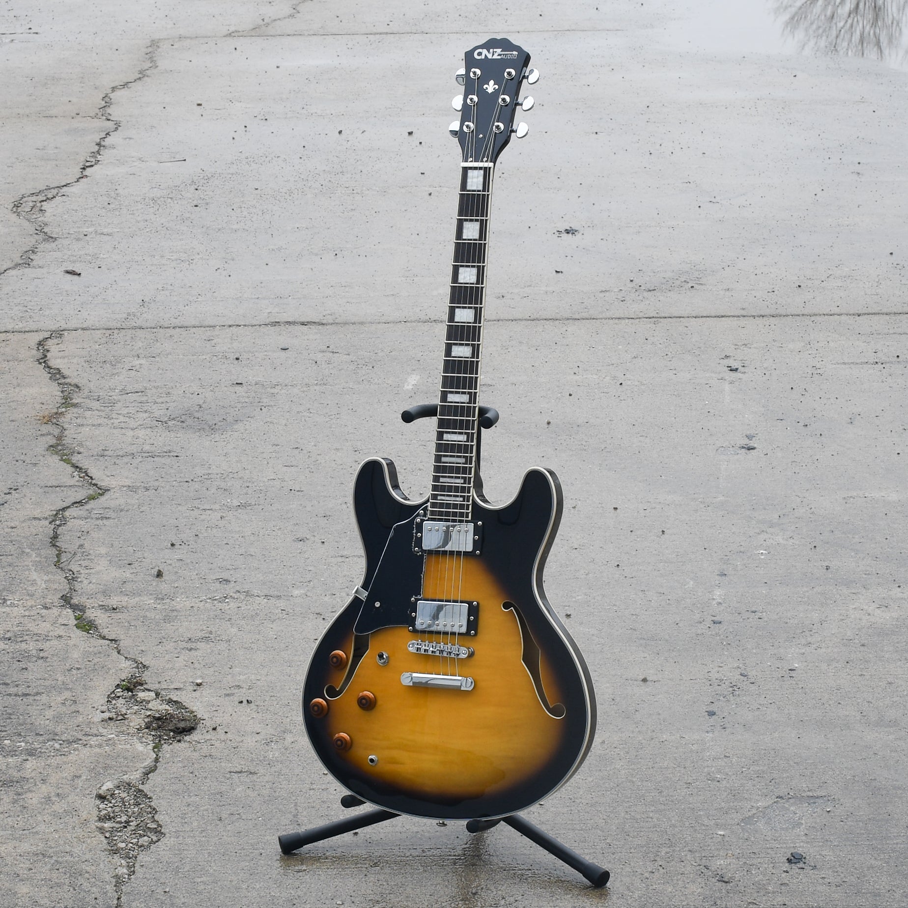 SH35-VS-L | Lefty Semi Hollow Body Electric Guitar - Vintage Sunburst ...
